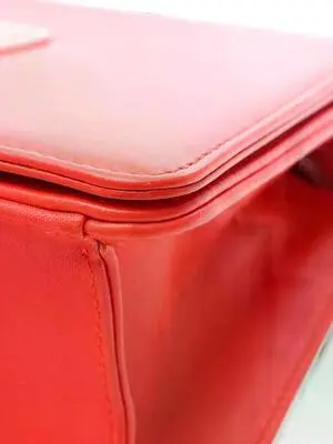 Dior Leather Diorama Chain Shoulder Bag - Red