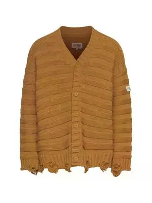 MAISON MARGIELA Wool Cardigan With Numeric Jacquard