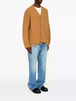 MAISON MARGIELA Wool Cardigan With Numeric Jacquard