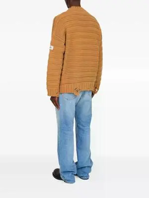 MAISON MARGIELA Wool Cardigan With Numeric Jacquard