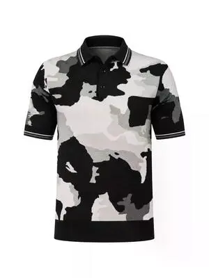 Dolce & Gabbana Camouflage-print Polo Shirt - Black
