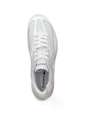 Lacoste Side Low Suede-panelled Mesh Sneakers - White