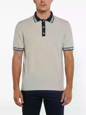 Carolina Herrera Contrast-trim Polo Shirt - Neutrals