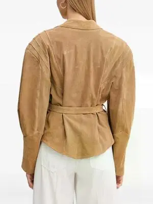 VICOLO Belted Suede Jacket