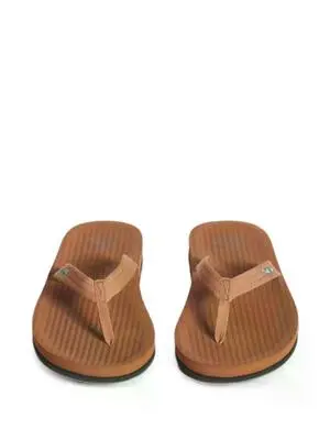 Maison Kitsuné X Indosole Easy Living Logo-embroidered Flip Flops