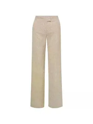 Veronica Beard Broderick Check-pattern Straight Leg Trousers - Neutrals