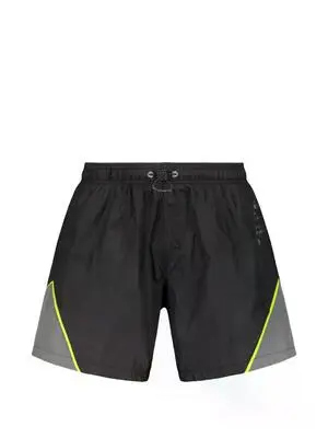 PLEIN SPORT Contrast Insert Drawstring Swim Shorts