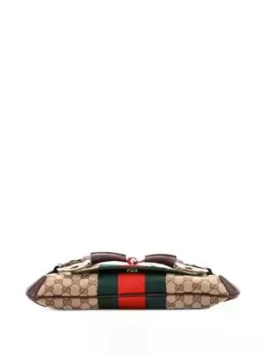 Gucci Horsebit Nm Web Chain Clutch Gg Canvas Shoulder Bag