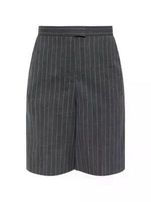 Valentino Garavani Wool Pinstripe Shorts - Grey