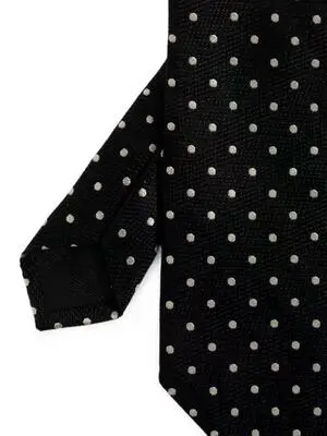 TOM FORD Polka Dot Silk Neck Tie - Black
