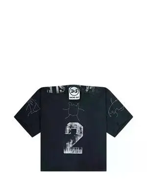 SECND SLF Retrospective Graphic-print Short-sleeve T-shirt - Black