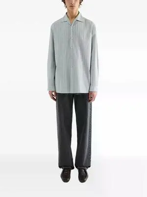 JIL SANDER Textured Cotton Shirt - Blue