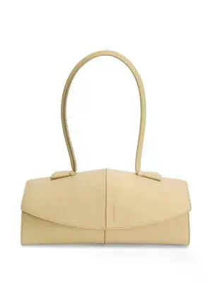 JIL SANDER Linea Piped Leather Shoulder Bag - Neutrals