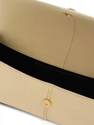 JIL SANDER Linea Piped Leather Shoulder Bag - Neutrals