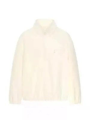 COURREGES Quarter-zip Fleece Sweater - Neutrals