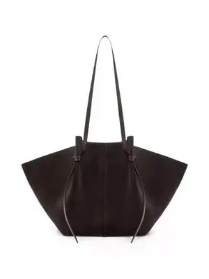 Yuzefi Mochi Pleated Shoulder Bag - Brown