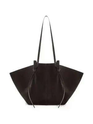 Yuzefi Mochi Pleated Shoulder Bag - Brown