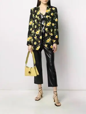 Michael Kors Floral Single-breasted Blazer - Black