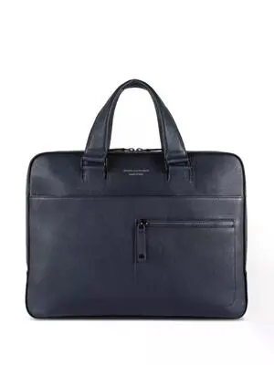 PIQUADRO Leather Laptop Bag - Blue