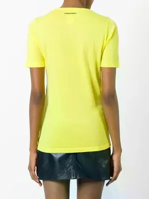 Dsquared2 Tattoo Graphic" Short Sleeve T-shirt - Yellow