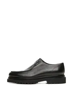 POCHE PARIS Textured Leather Loafers - Black