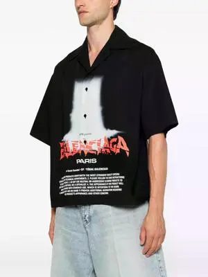 Balenciaga Logo-print Short-sleeve Shirt