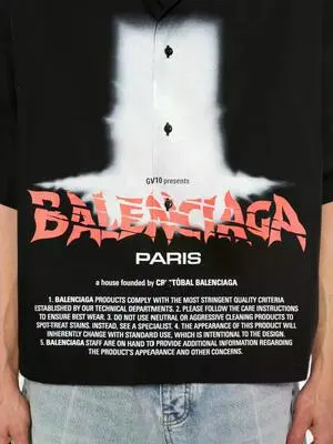 Balenciaga Logo-print Short-sleeve Shirt