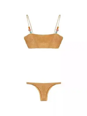 Oseree Embellished Bikini - Brown