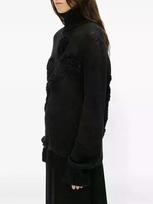 ANN DEMEULEMEESTER Fransina Turtleneck Sweater - Black