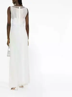 Alberta Ferretti Embroidered Silk Maxi Dress