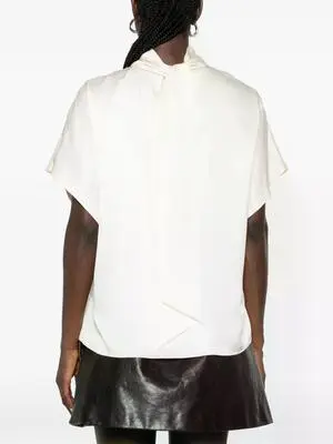 Brunello Cucinelli High Neck Silk Blouse