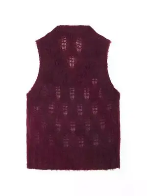 FORTE_FORTE Open-knit Sleeveless Vest