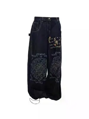 Just Cavalli Printed Relaxed-fit Jeans - Blue