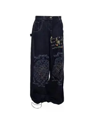 Just Cavalli Printed Relaxed-fit Jeans - Blue