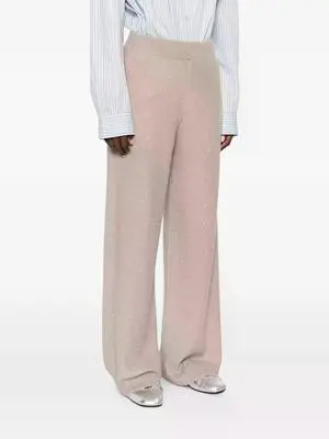 Fabiana Filippi Sequin-embellished Knitted Trousers - Neutrals