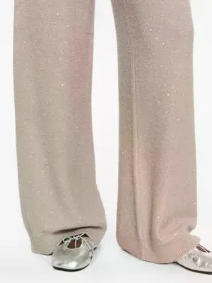 Fabiana Filippi Sequin-embellished Knitted Trousers - Neutrals