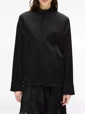 ANN DEMEULEMEESTER Zaya Satin Finish High-neck Jacket - Black