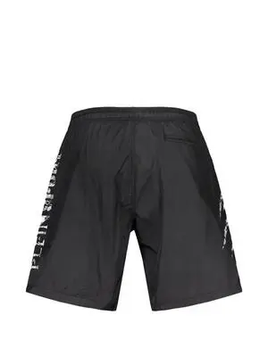 PLEIN SPORT Logo Print Drawstring Swim Shorts