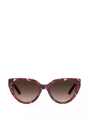 Moschino Tortoiseshell-effect Cat-eye Sunglasses - Red
