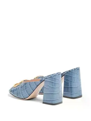 Valentino Garavani Vlogo Signature Slide Sandals - Blue