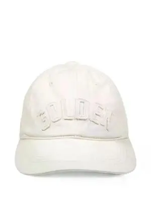 GOLDEN GOOSE Logo-patch Star-stud Baseball Cap - Neutrals