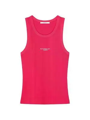 Givenchy Logo Print Ribbed Tank Top - Pink