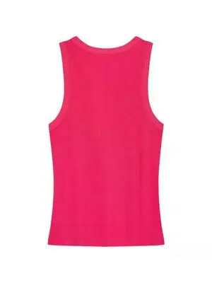 Givenchy Logo Print Ribbed Tank Top