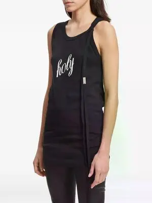 ANN DEMEULEMEESTER Seva Holy Tank Top - Black
