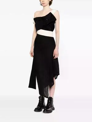 Yohji Yamamoto Color-block Asymmetric Dress