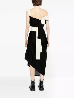 Yohji Yamamoto Color-block Asymmetric Dress