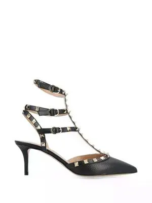 Valentino Garavani Rockstud Cage Construction Pumps - Black
