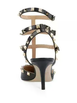 Valentino Garavani Rockstud Cage Construction Pumps - Black