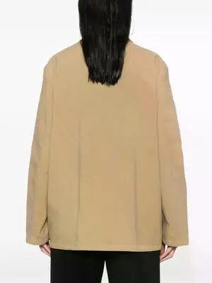 THE ROW Baeza Collared Cotton Jacket - Neutrals