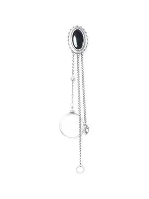 ANN DEMEULEMEESTER Tone Chain-link Heart Motif Brooch - Silver